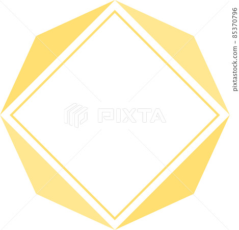 Frame octagon yellow - Stock Illustration [85370796] - PIXTA
