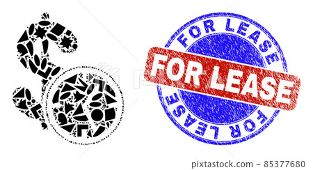 Bicolor Grunge For Lease Stamp Seal and... - Stock Illustration ...