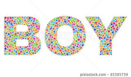 Bright BOY Mosaic Text from Stars - Stock Illustration [85385739] - PIXTA