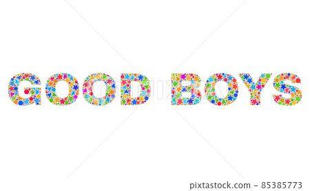 Bright GOOD BOYS Mosaic Text from Stars - Stock Illustration [85385773 ...