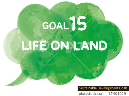 SDGs Goal 15 CMYK Watercolor Callout Icon - Stock Illustration [85401929] - PIXTA