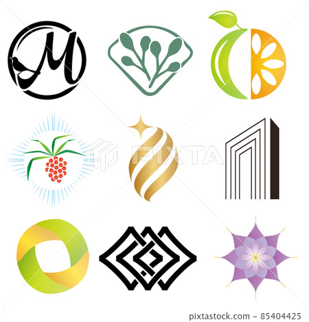 9 types of logo icon set - Stock Illustration [85404425] - PIXTA