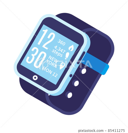Smart Watch Isometric Composition - Stock Illustration [85411275] - PIXTA