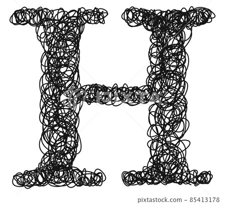 Ballpoint pen curls.Vector number. - Stock Illustration [85413178] - PIXTA