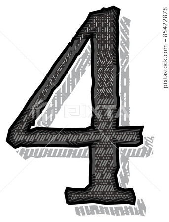 Vector geometric patterned number.Art font. - Stock Illustration ...