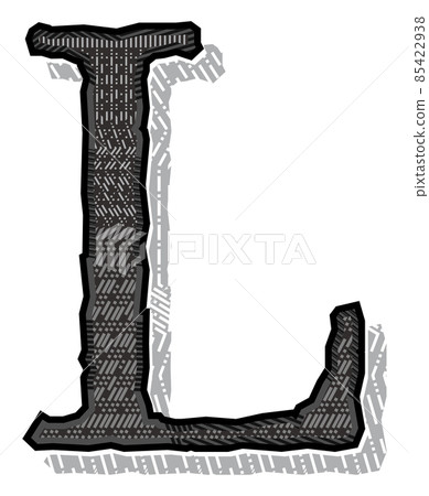Vector geometric patterned letter.Art font. - Stock Illustration ...