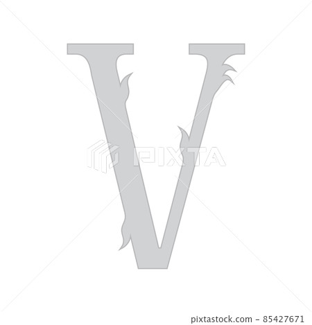 Vector cutted letter.Art font. - Stock Illustration [85427671] - PIXTA