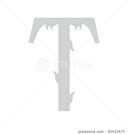 Vector cutted letter.Art font. - Stock Illustration [85427675] - PIXTA
