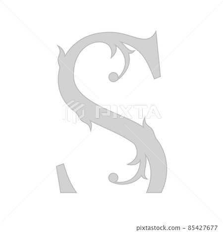 Vector cutted letter.Art font. - Stock Illustration [85427677] - PIXTA