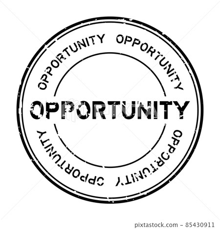 Grunge black opportunity word round rubber seal... - Stock Illustration ...
