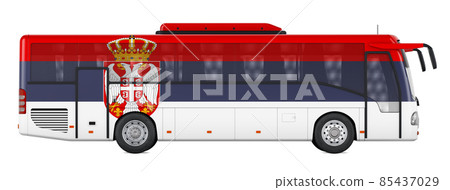 Bus travel in Serbia, Serbian bus tours,... - Stock Illustration ...