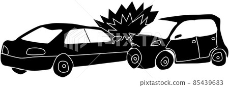 Clashing car silhouette material - Stock Illustration [85439683] - PIXTA