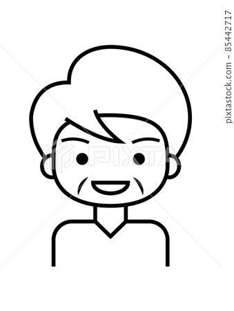 Monotone middle-aged male icon - Stock Illustration [85442717] - PIXTA