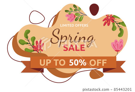 Limited Spring Sale Flower Marketing Business... - Stock Illustration ...