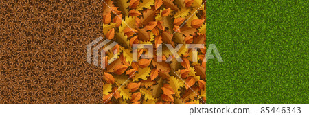 Game textures of grass and fallen autumn leaves - Stock Illustration ...