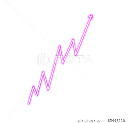 Graph rising to the right (purple) - Stock Illustration [85447210] - PIXTA