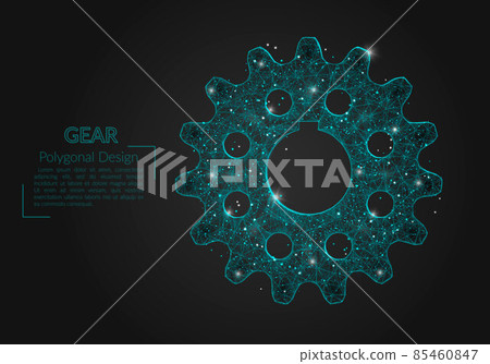 Abstract isolated blue image of a gear.... - Stock Illustration ...