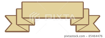 Old paper ribbon banner. Vintage decorative badge - Stock Illustration ...
