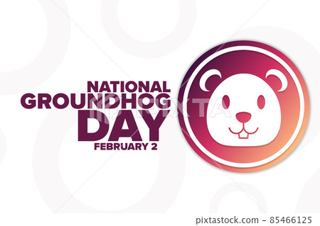 National Groundhog Day. February 2. Holiday... - Stock Illustration ...