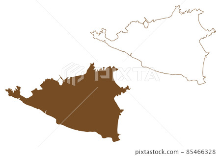 Daishan island (People's Republic of China,... - Stock Illustration ...