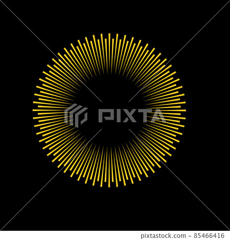 Sun rays geometric vector circle.... - Stock Illustration [85466416 ...