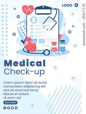 Medical Check up Flyer Template Health care... - Stock Illustration ...