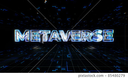 Word metaverse with digital cyber network in... - Stock Illustration ...