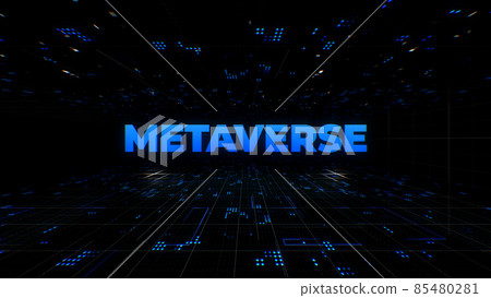 Word metaverse with digital cyber network in... - Stock Illustration ...