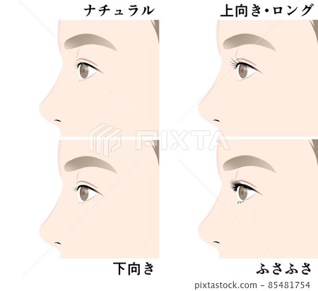 Eyelash volume comparison - Stock Illustration [85481754] - PIXTA