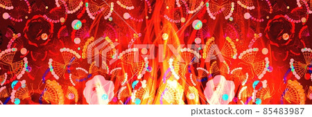 Illustration of a flame burning in front of a... - Stock Illustration ...