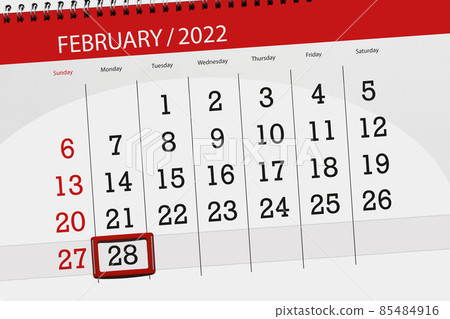 Calendar planner for the month february 2022,... - Stock Illustration ...