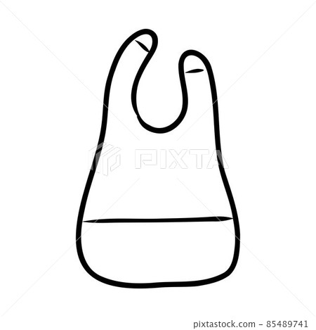 Baby bib vector sketch icon isolated on... - Stock Illustration ...