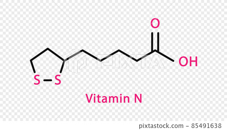 Vitamin N chemical formula. Vitamin N... - Stock Illustration [85491638 ...