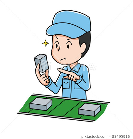Male worker doing inspection work - Stock Illustration [85495916] - PIXTA