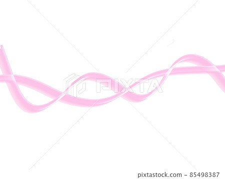 Pink ribbon-like line - Stock Illustration [85498387] - PIXTA