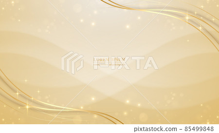 Golden lines and light shiny abstract background - Stock Illustration ...