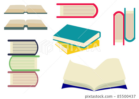 Simple book illustration set - Stock Illustration [85500437] - PIXTA