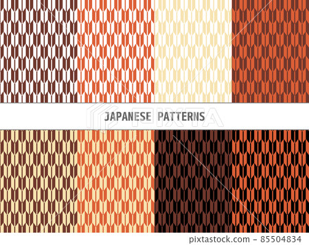 Japanese pattern arrow fletching set swatch... - Stock Illustration ...