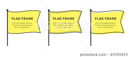 Simple flag frame illustration set. Design... - Stock Illustration ...