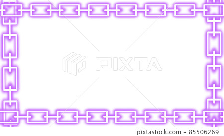 Shining chain frame (purple) - Stock Illustration [85506269] - PIXTA