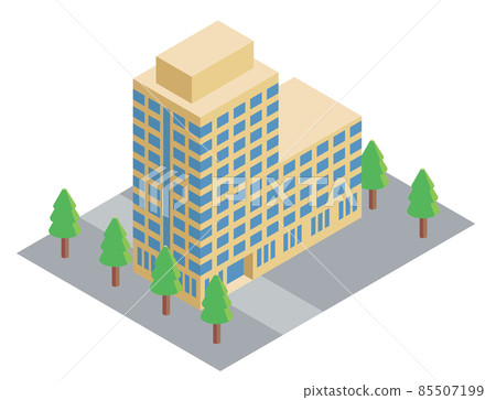 Isometrics building 3D illustration of a... - Stock Illustration ...