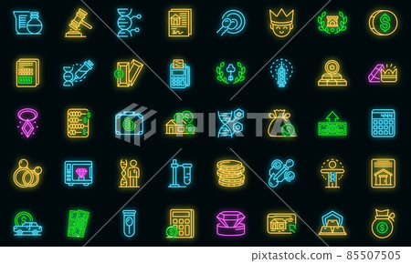 Inheritance icons set vector neon - Stock Illustration [85507505] - PIXTA