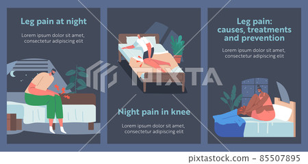 Characters Feel Sharp Muscle Pain in Legs... - Stock Illustration ...
