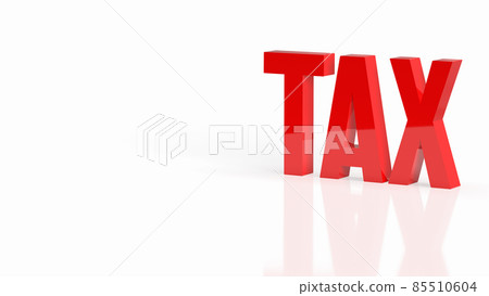 The red tax on white background for business... - Stock Illustration ...