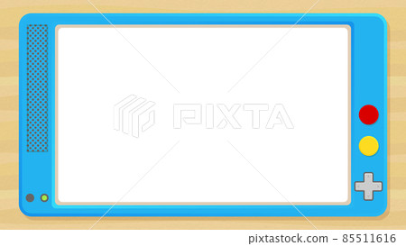 Light blue game console-like screen frame /... - Stock Illustration ...