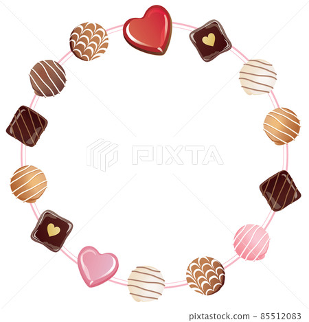 Valentine chocolate frame illustration - Stock Illustration [85512083 ...
