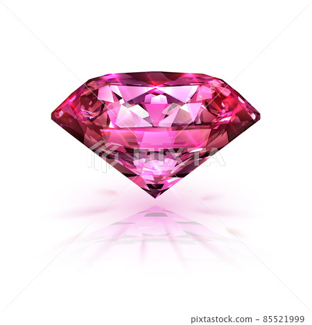 Realistic ruby isolated on white background -... - Stock Illustration ...
