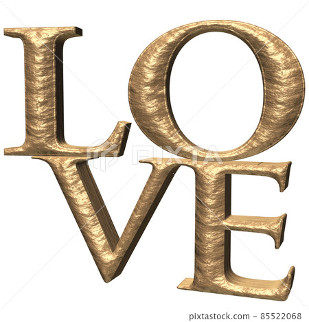 Three-dimensional inscription LOVE - Stock Illustration [85522068] - PIXTA