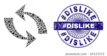 Scratched tag Dislike Stamp Seal and Geometric... - Stock Illustration ...