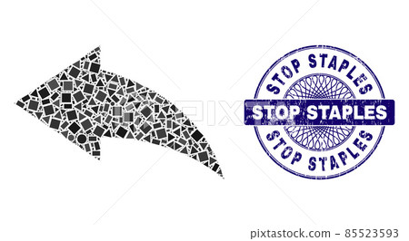 Textured Stop Staples Stamp Seal and Geometric... - Stock Illustration [85523593] - PIXTA